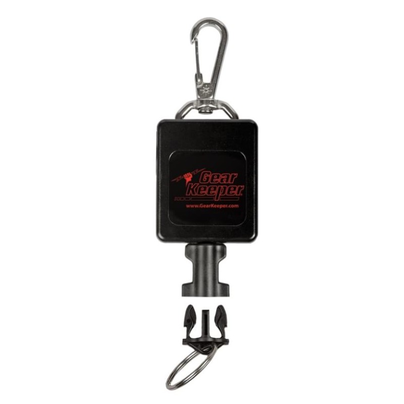 FIRE: Large Flashlight Retractor, Stainless Steel Snap Clip