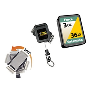 Key Retractor - Rotating Belt Clip Stainless Steel Cable | Rotating ...