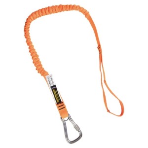 Tool Tether, Personal, Stainless Steel Locking Carabiner / looped end